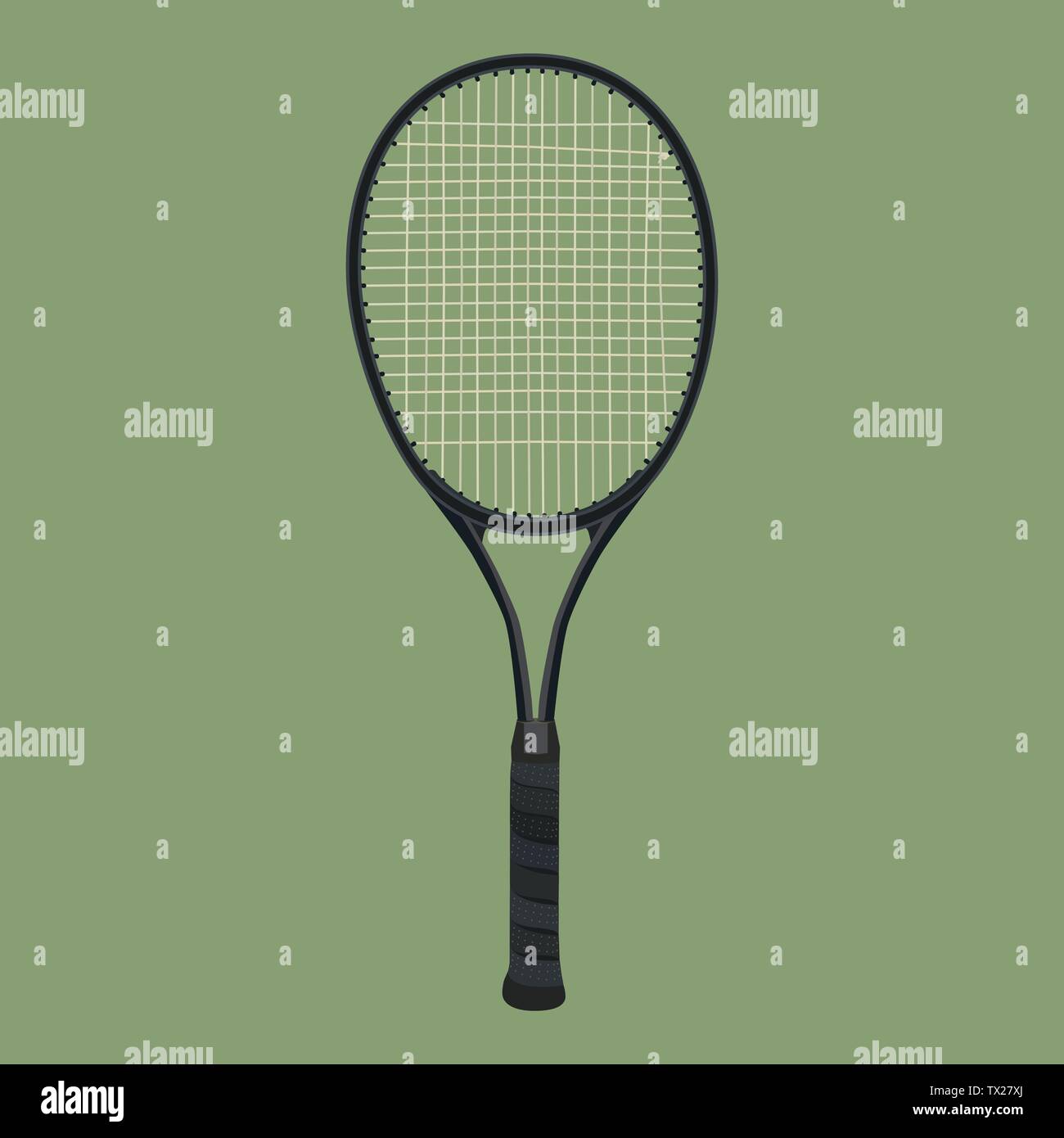 Tennis racket, vector flat style isolated illustration Stock Vector ...