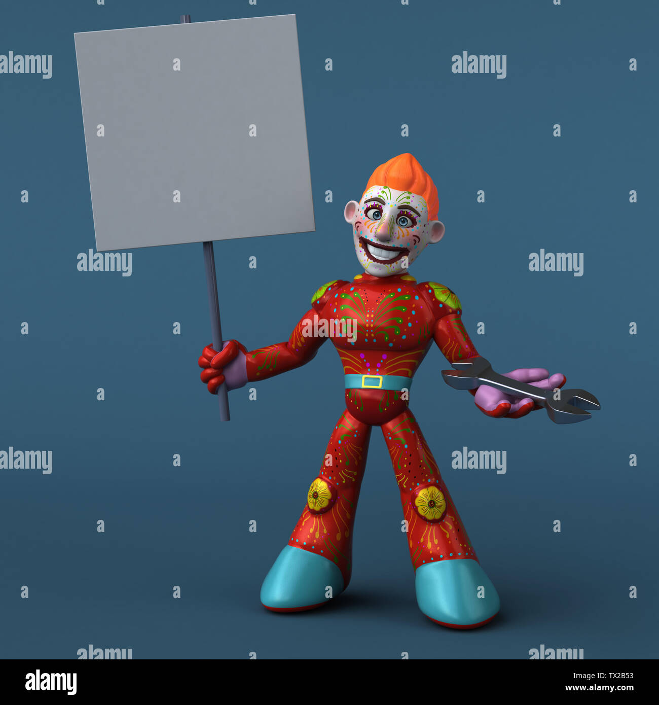 Mexican hero - 3D Illustration Stock Photo - Alamy