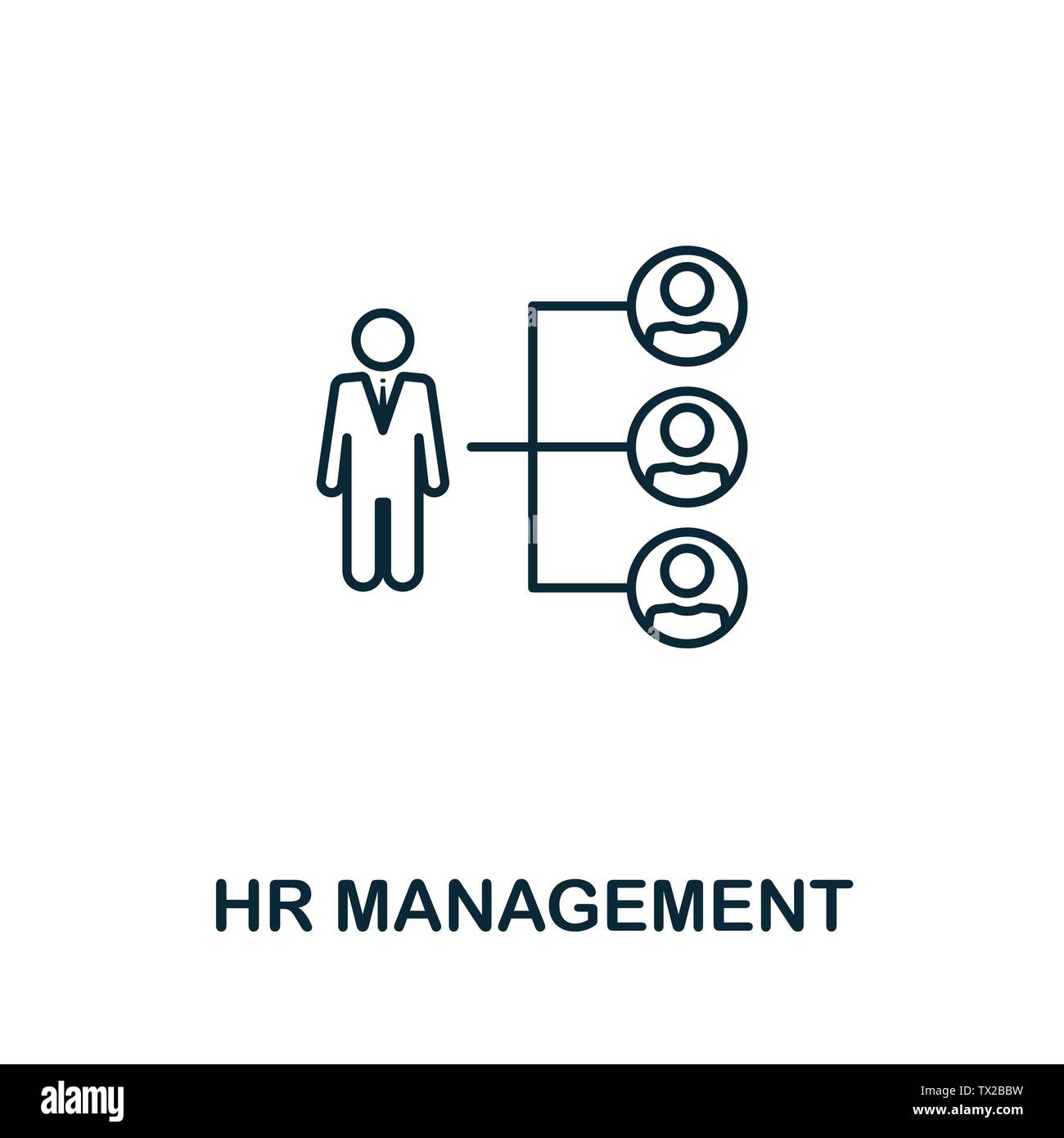 Hr Management vector icon symbol in outline style. Creative sign from ... Hr Management vector icon symbol in outline style. Creative sign from ...