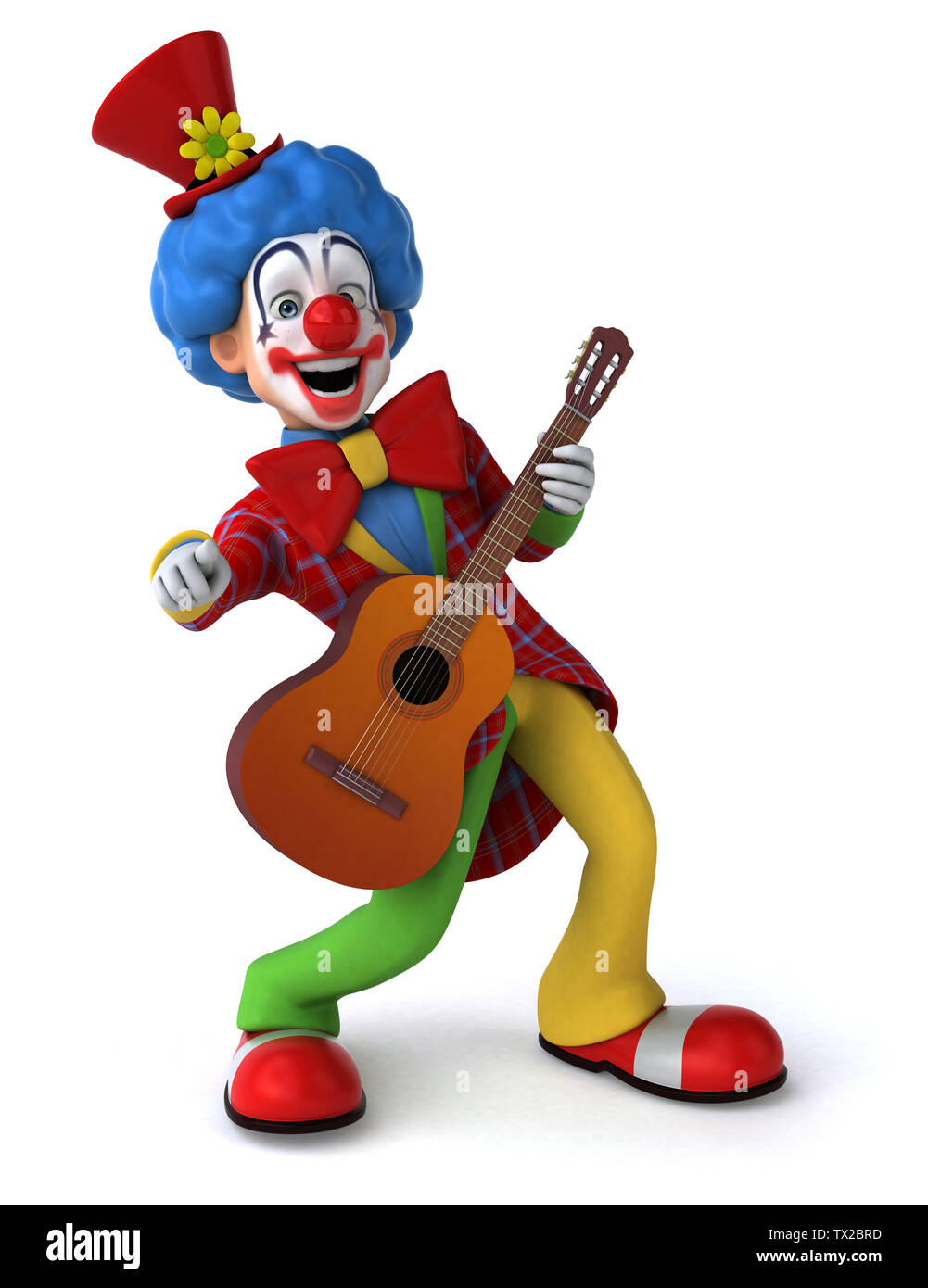 Fun clown - 3D Illustration Stock Photo - Alamy