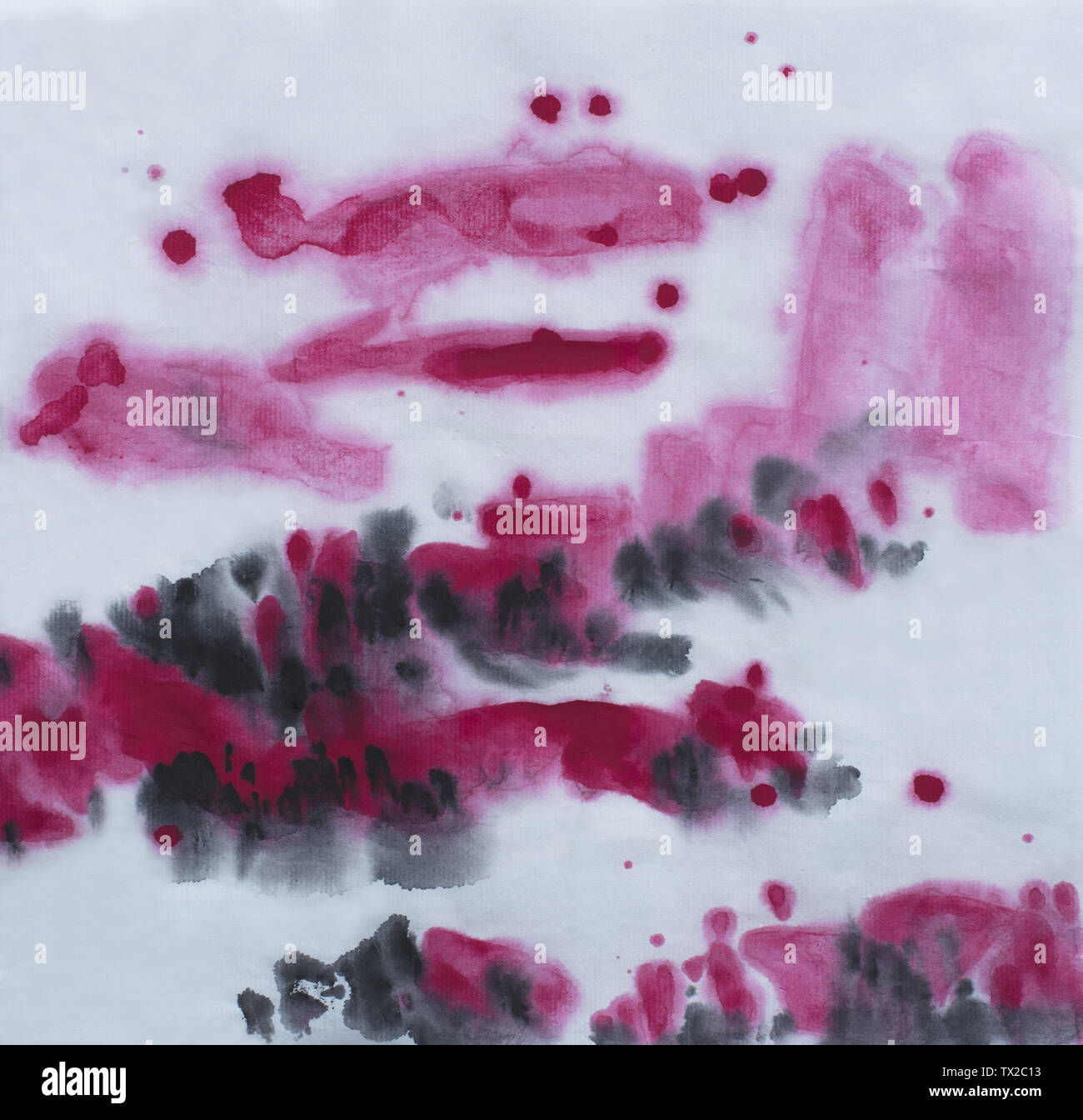 Ink mountains and rivers Stock Photo - Alamy