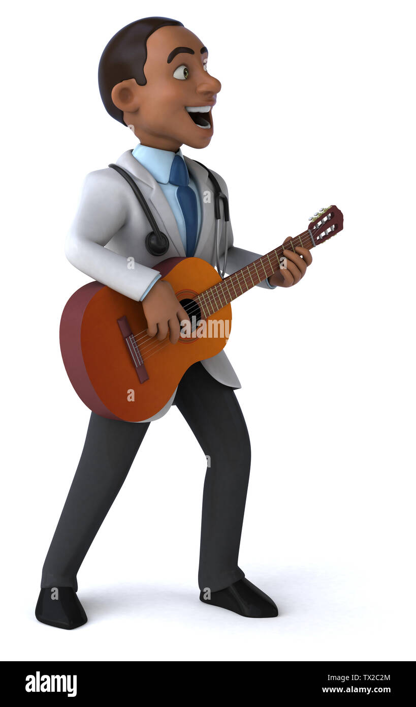 Fun doctor - 3D Illustration Stock Photo - Alamy