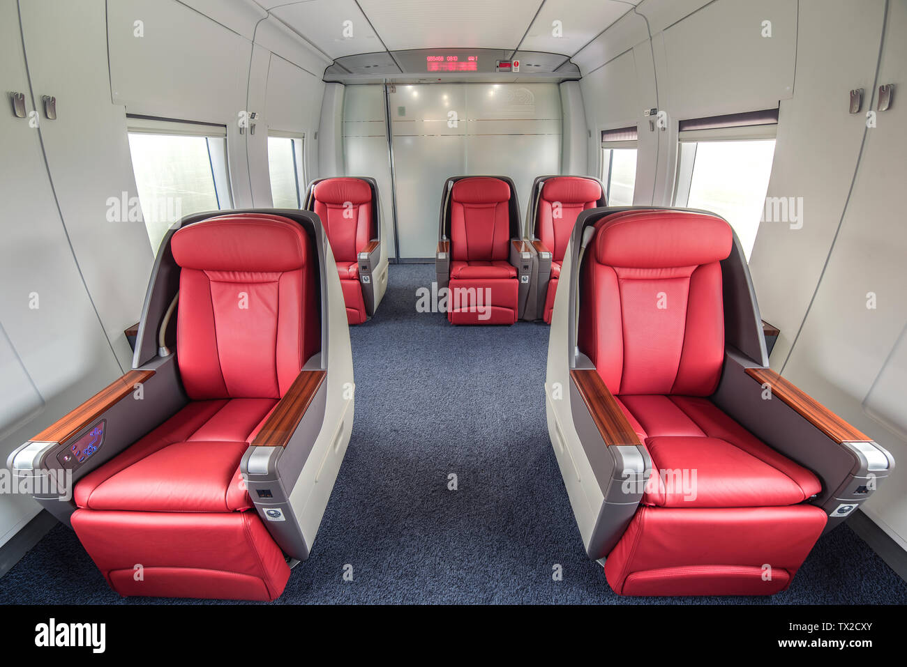 China is good to post EMU train business class Stock Photo - Alamy