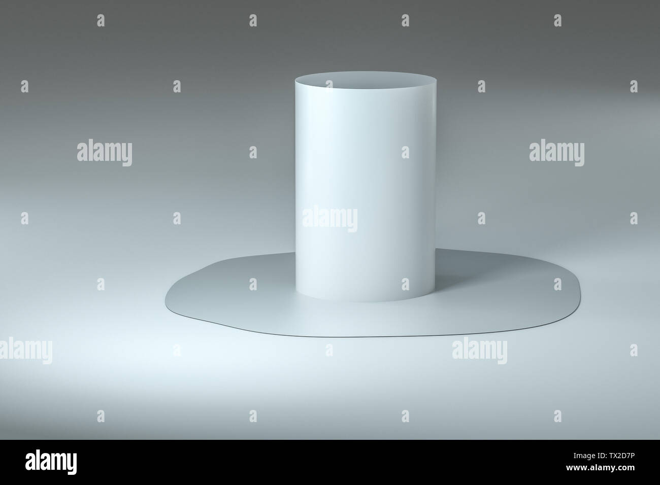 Three-dimensional rendering, melting geometric creative background ...