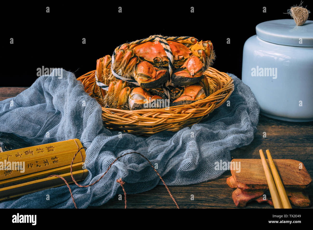 Crab crabs steamed hairy crabs hi-res stock photography and images - Alamy