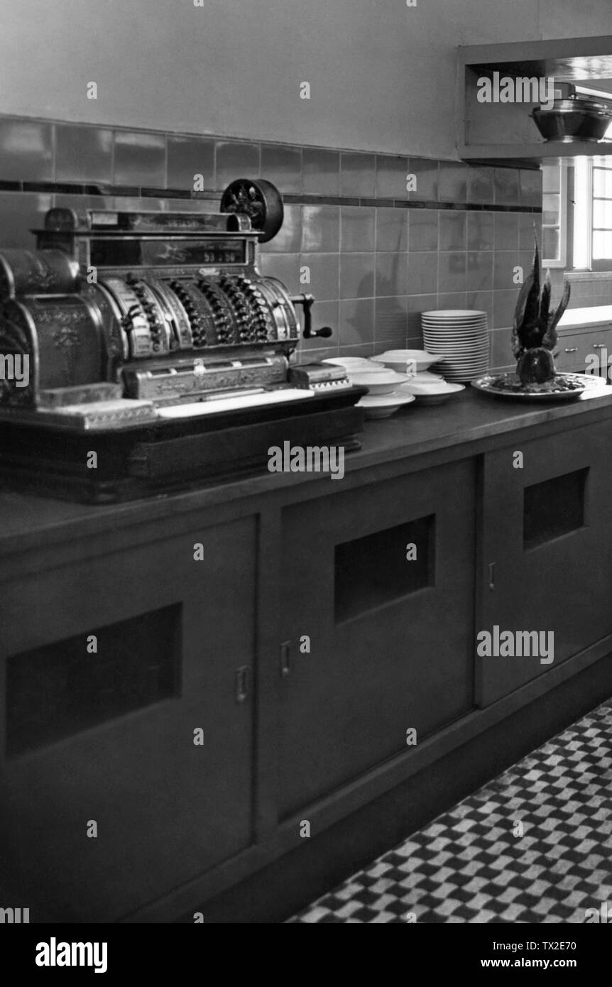 Italy, Rome, cash register of the first-rate canteen at Cinecittà, 1930 ...