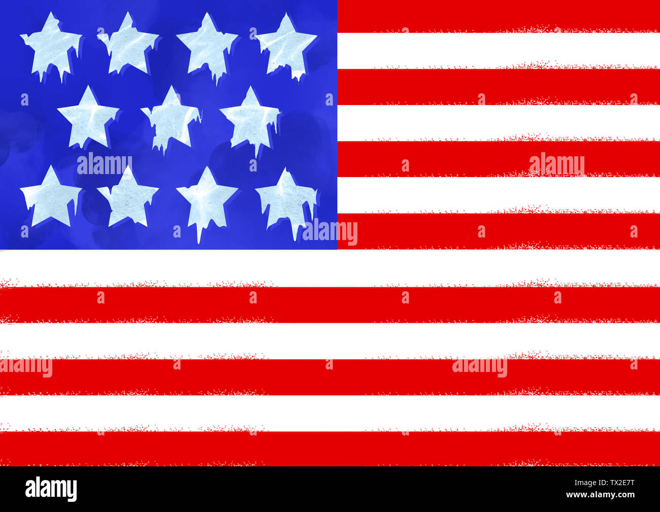An altrnative view of Stars and Stripes, flag of United States of ...