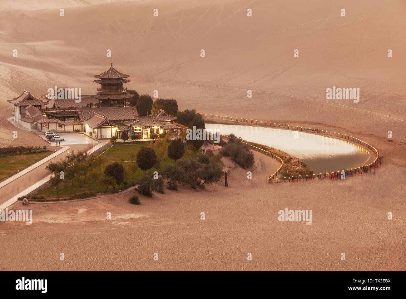 Dunhuang Crescent Spring, Gansu Province Stock Photo - Alamy