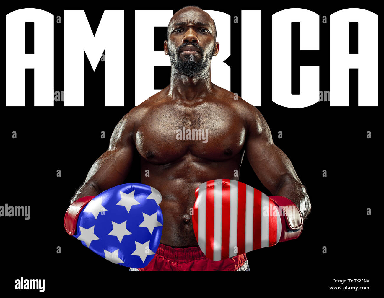 Celebrating an Independence day. Stars and Stripes, flag of United ...