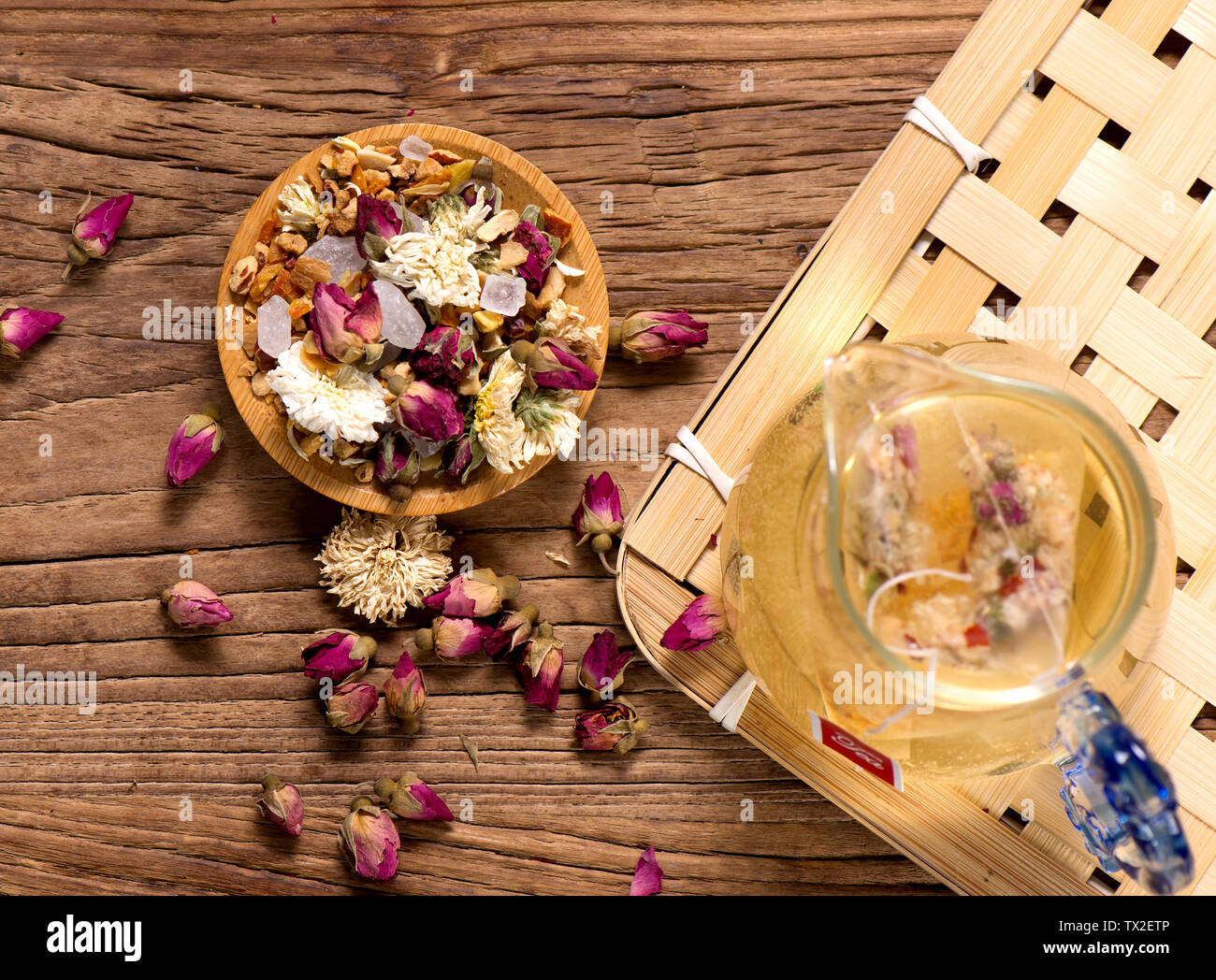 Flower tea rose cinnamon tea mulberry health tea black sugar rose tea ...