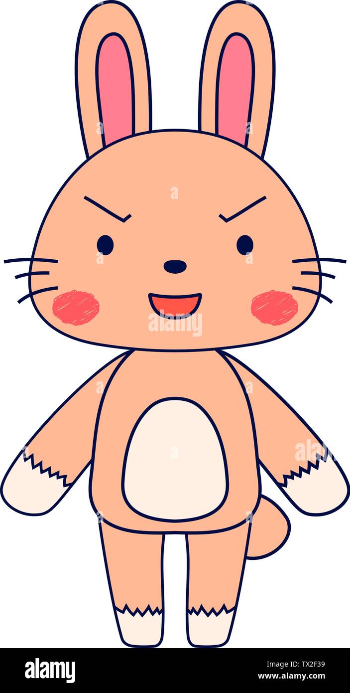 This is a full-length illustration of the cute white Rabbit character ...