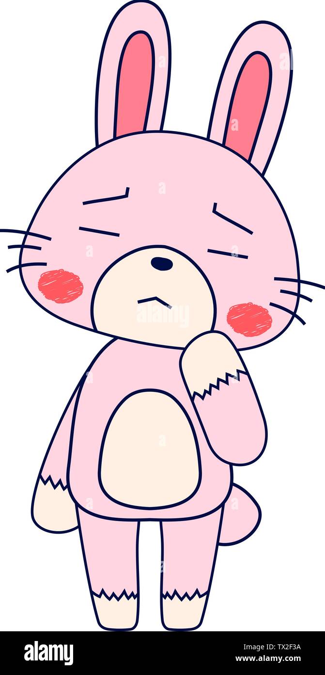 This is a full-length illustration of the cute white Rabbit character ...