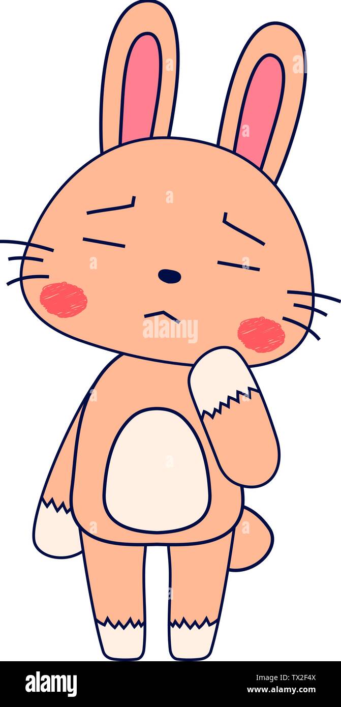 This is a full-length illustration of the cute white Rabbit character ...