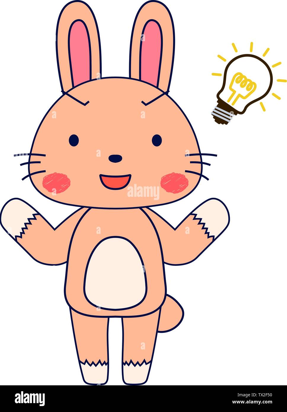 This is a full-length illustration of the cute white Rabbit character ...