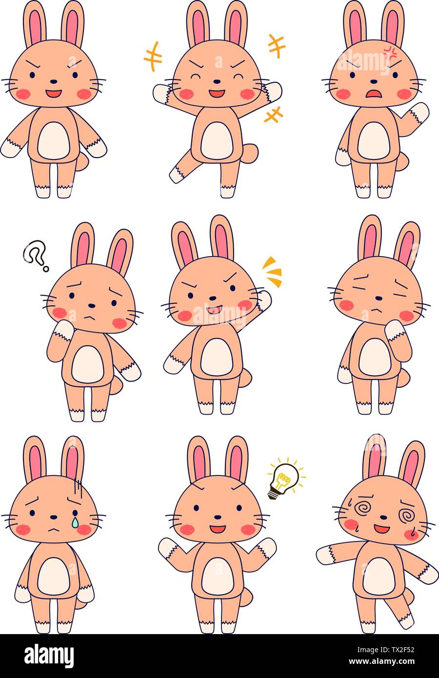 This is a full-length illustration of the cute white Rabbit character ...
