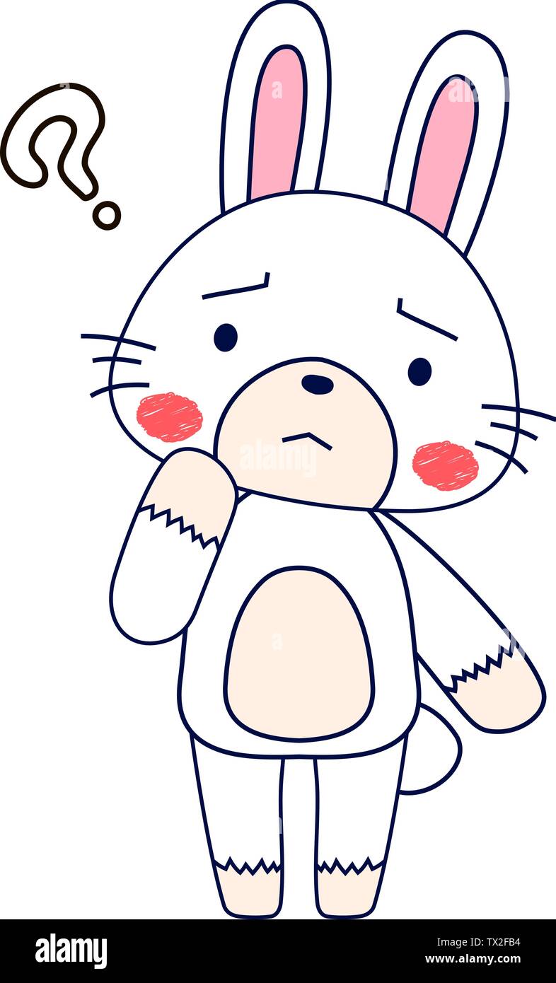 This is a full-length illustration of the cute white Rabbit character ...