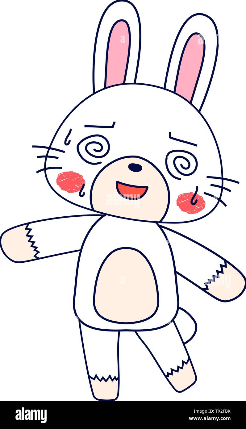 This is a full-length illustration of the cute white Rabbit character ...