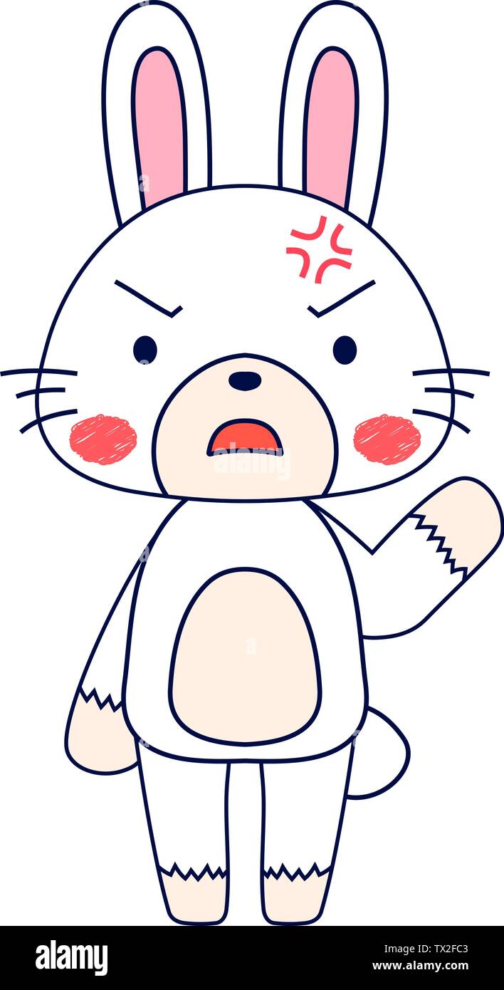 This is a full-length illustration of the cute white Rabbit character ...