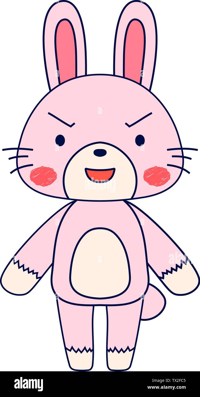 This is a full-length illustration of the cute white Rabbit character ...