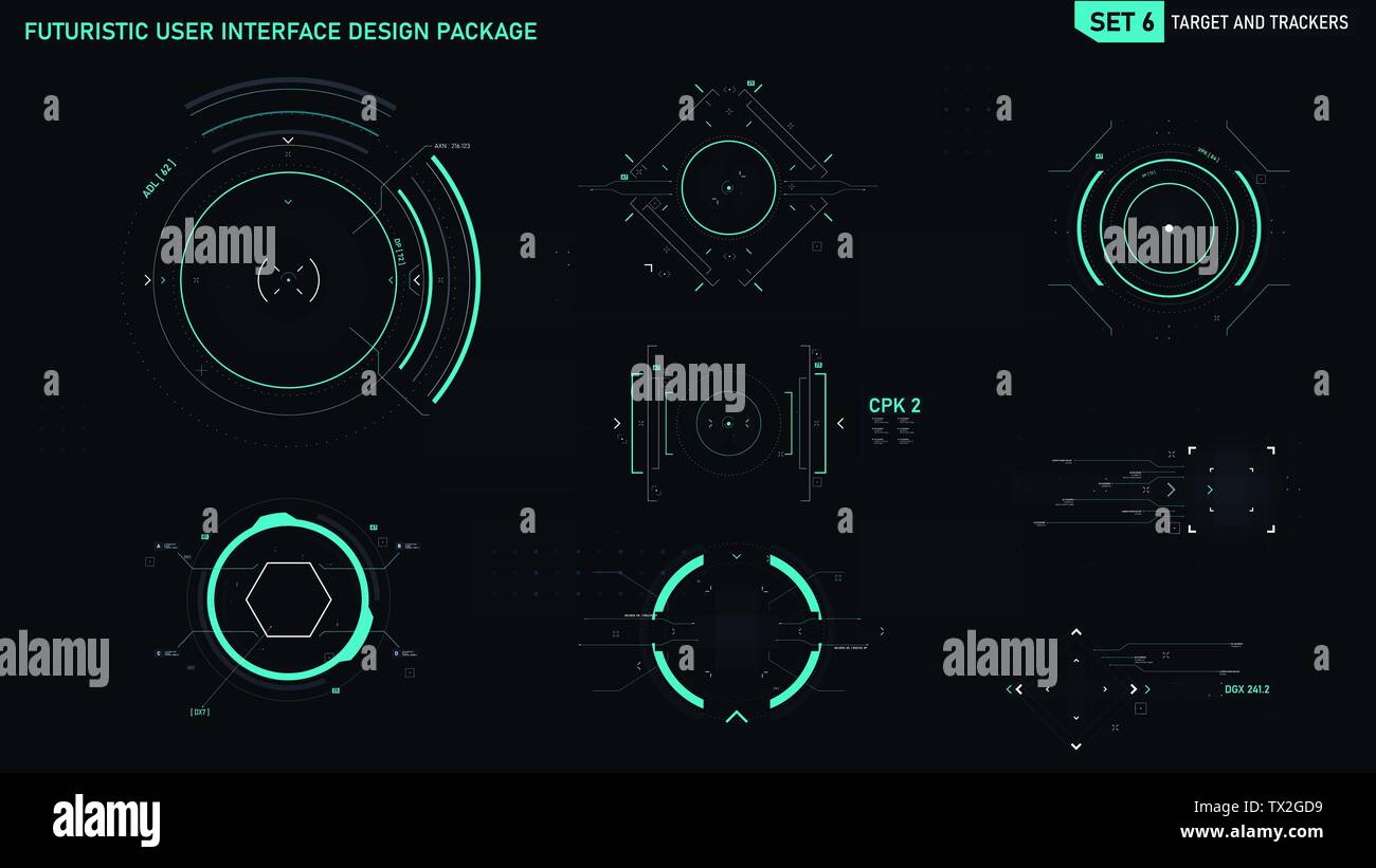 Futuristic user interface design element text box scale and bar for ...