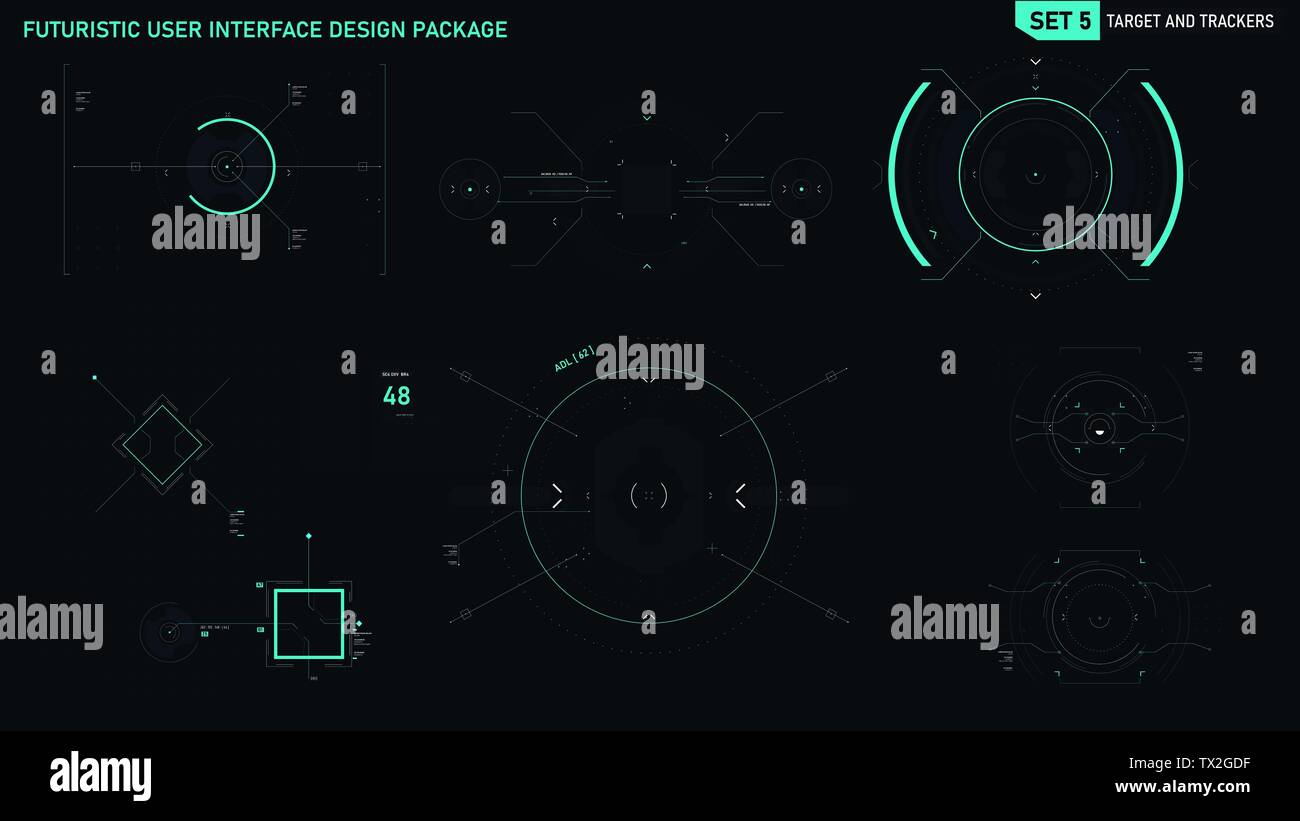 Futuristic user interface design element text box scale and bar for ...