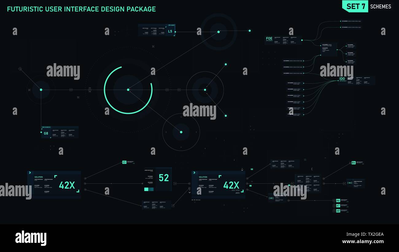 Futuristic user interface design element text box scale and bar for ...