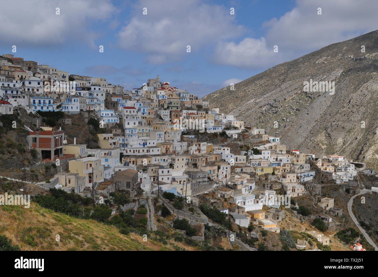 Picturesque village on the small island of Karpathos in the aegean sea ...