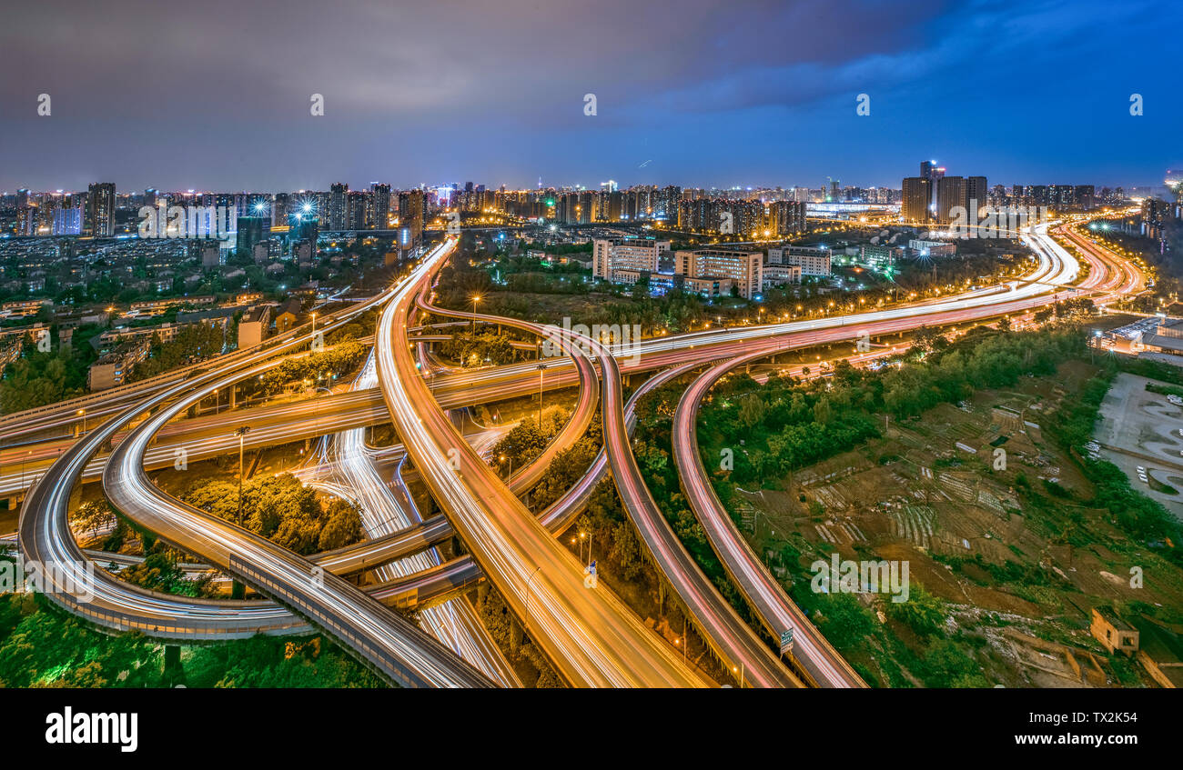 Chengdu aerospace interchange Stock Photo - Alamy