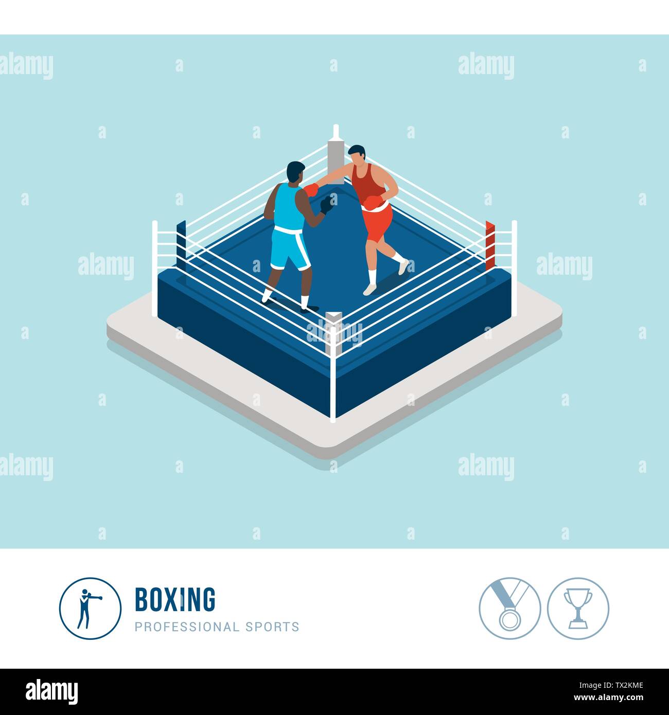 Olympic boxing ring Stock Vector Images - Alamy