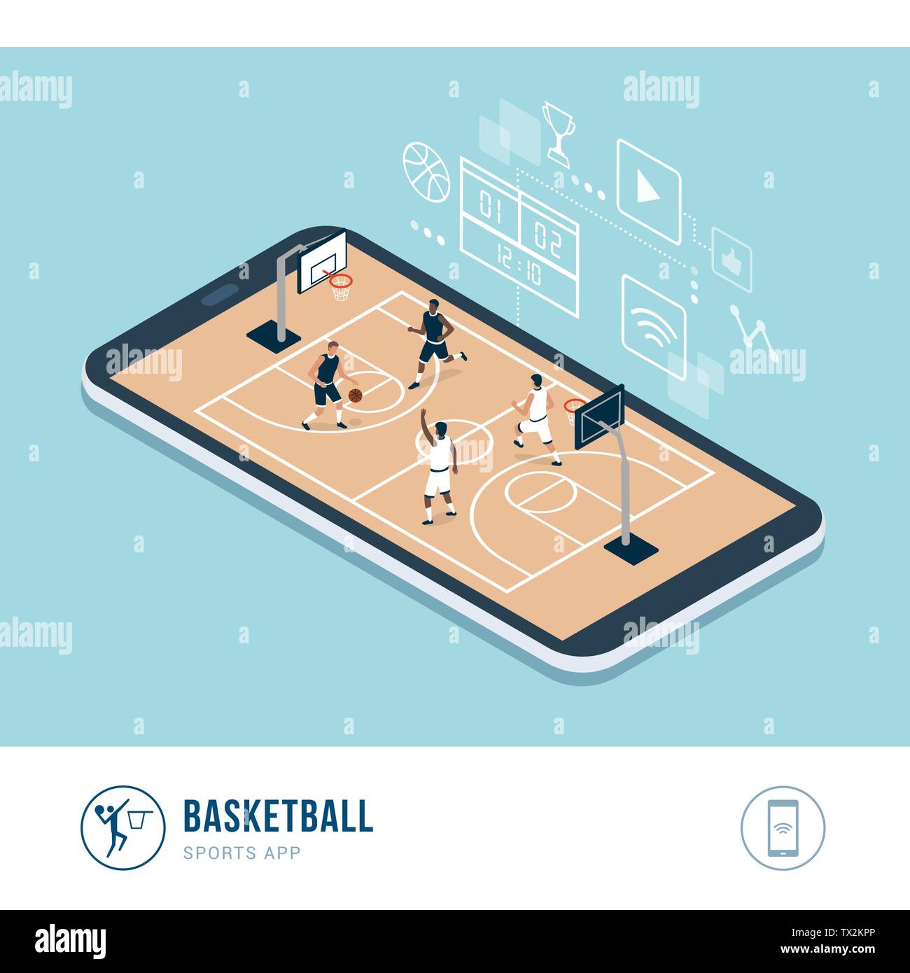 Basketball court vector vectors hi-res stock photography and images - Alamy