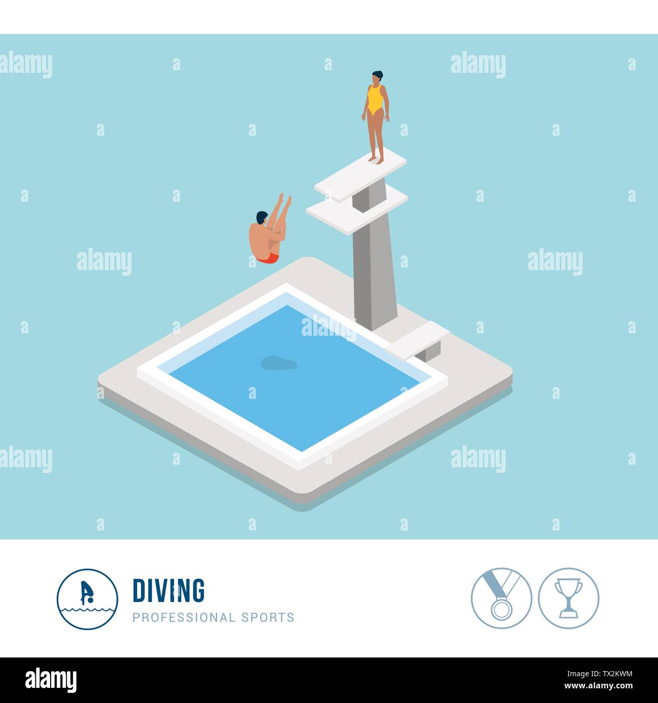 Olympic diving platform Stock Vector Images - Alamy