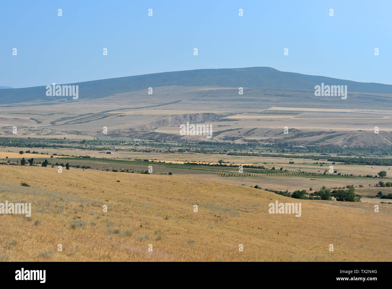 View of the mountains and valley, beautiful Georgian landscape Stock ...