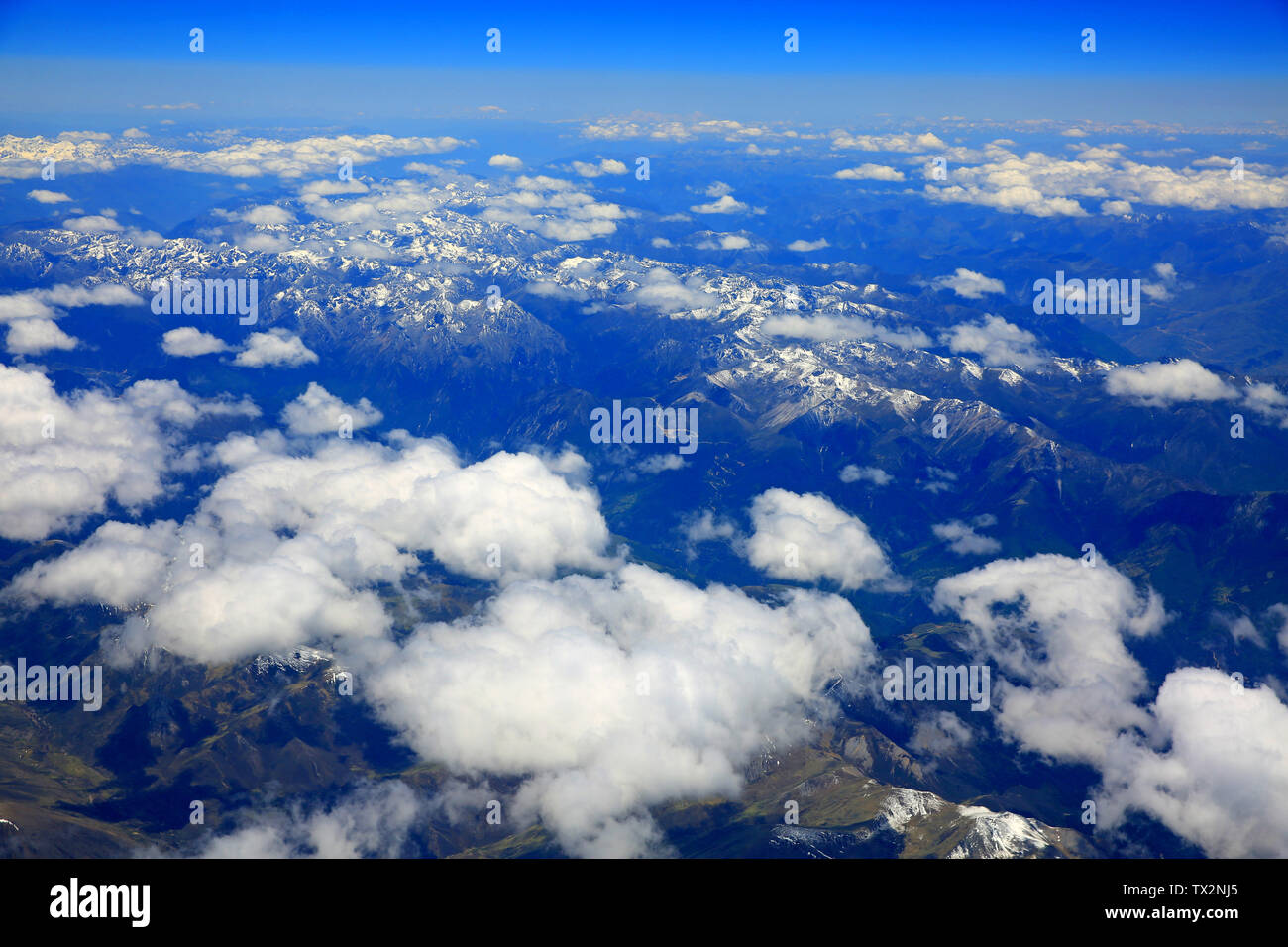 Aerial photography of the snowy plateau Stock Photo - Alamy