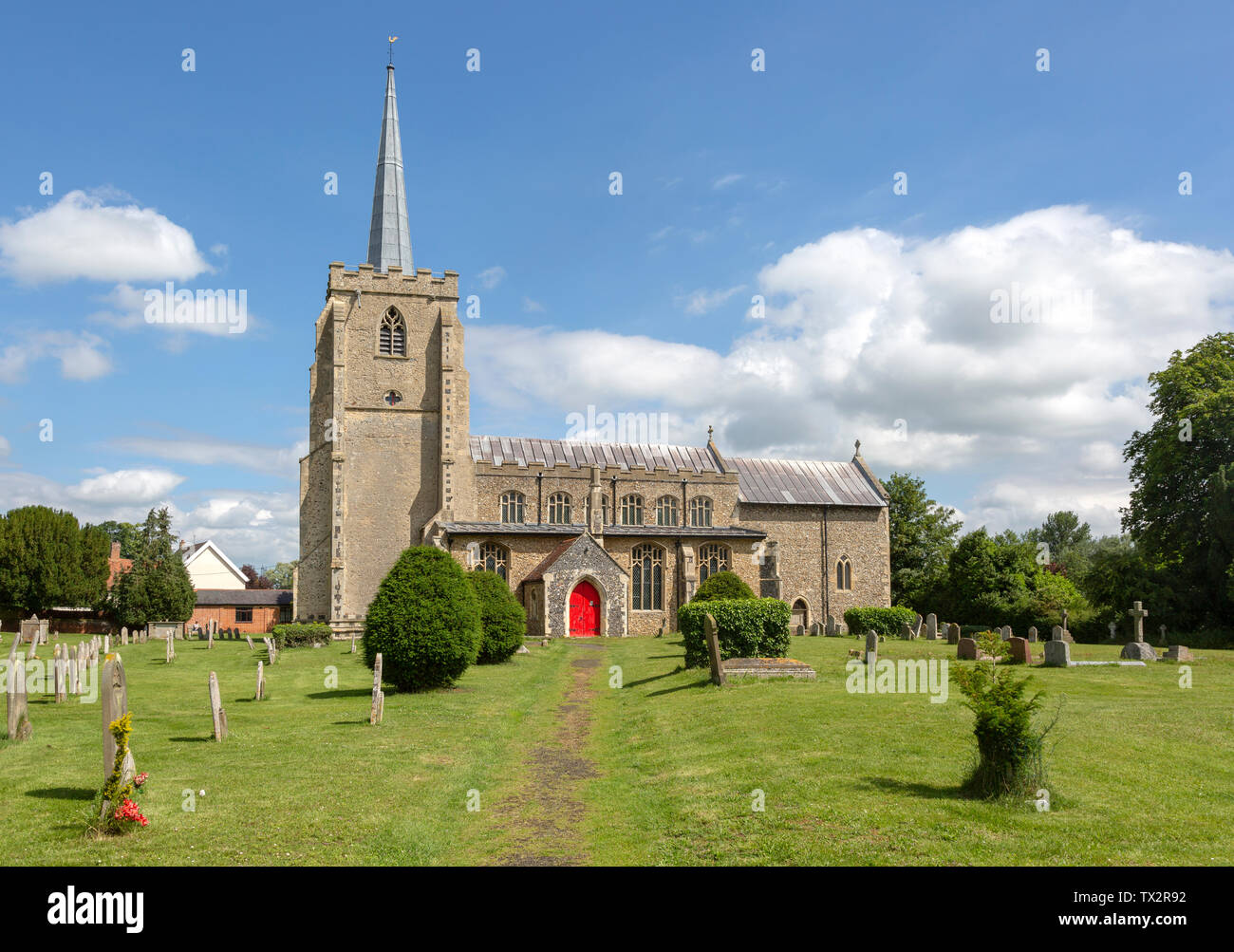 Village parish church of Saint Mary the Virgin, Bramford, Suffolk ...
