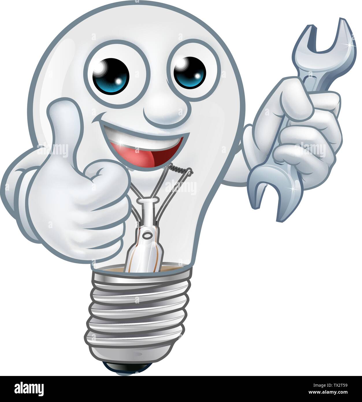 Light Bulb Cartoon Character Lightbulb Mascot Stock Vector Image & Art ...