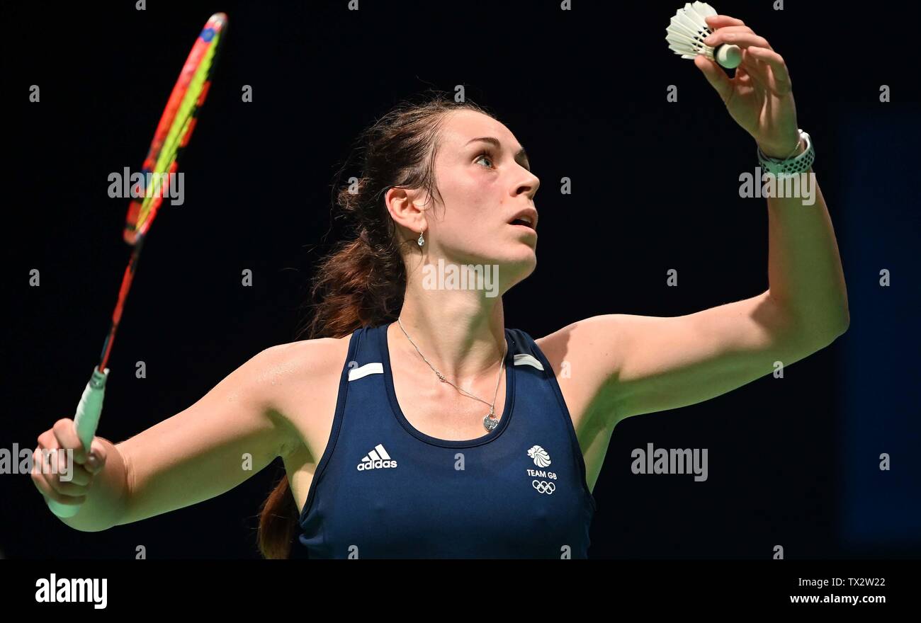 Minsk. Belarus. 24 June 2019. Chloe Birch (GBR) plays in the group ...