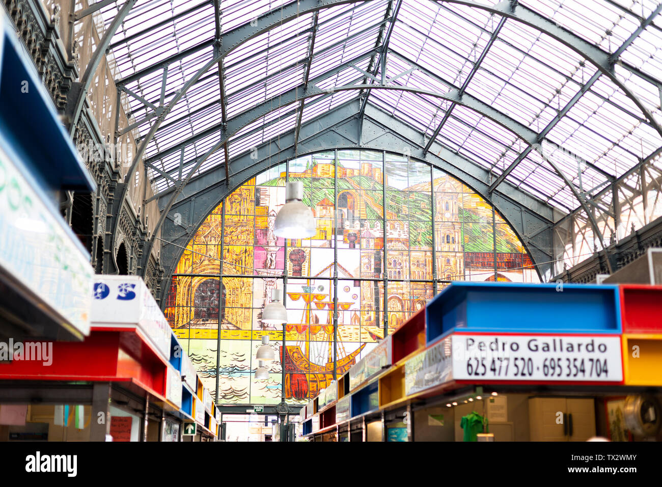 Entrance of atarazanas market hi-res stock photography and images - Alamy