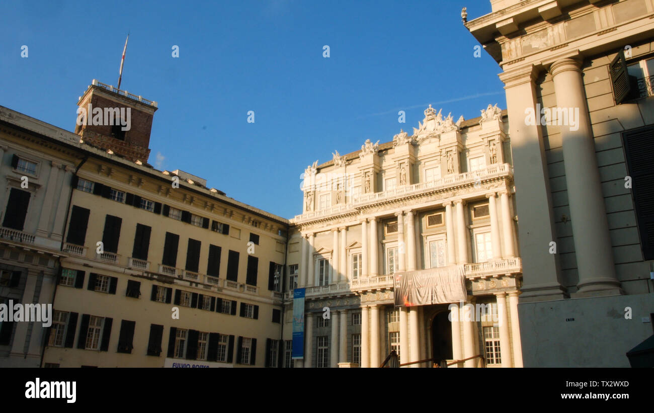 Carlo Felice theater, in the historic center of Genoa Stock Photo - Alamy