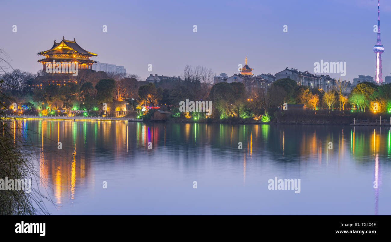 Night view of Fengcheng River, Taizhou Stock Photo - Alamy