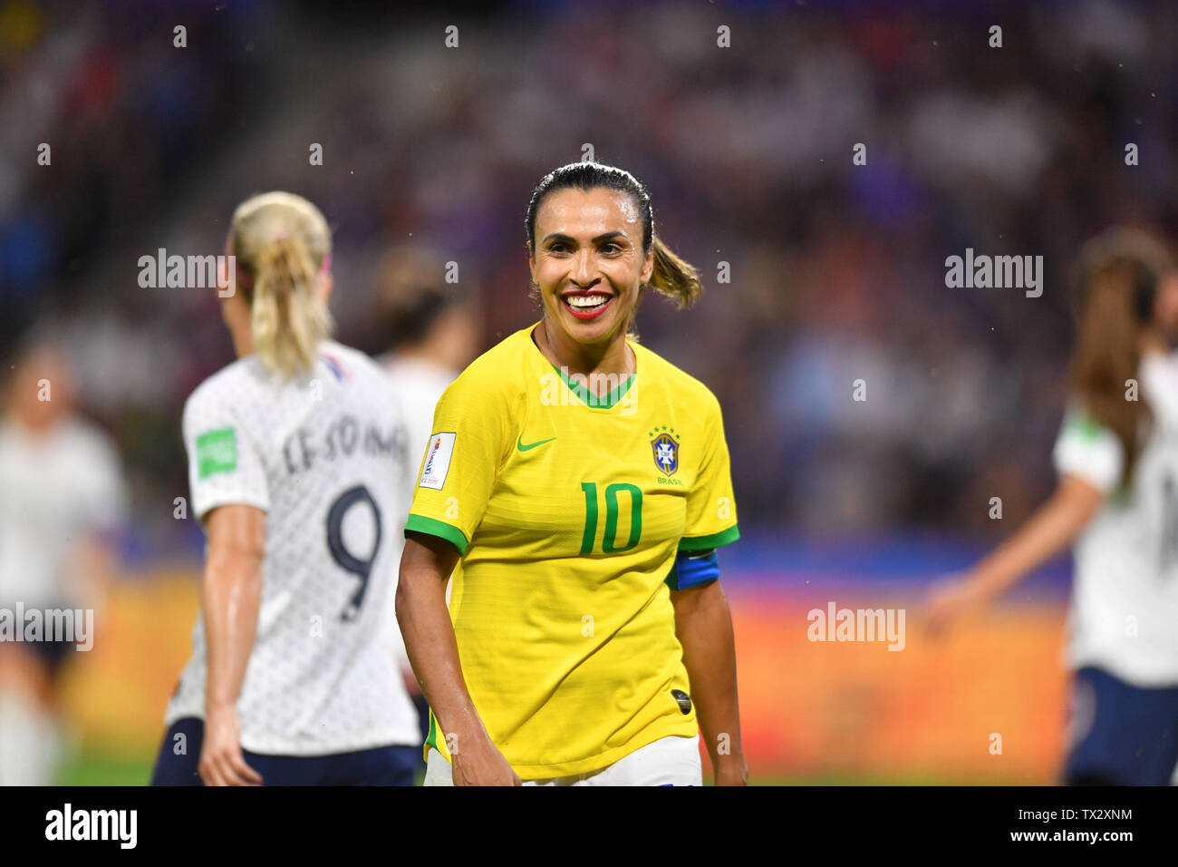 Marta (Brazil) (10) smiling at the camera, 23.06.2019, Le Havre (France ...