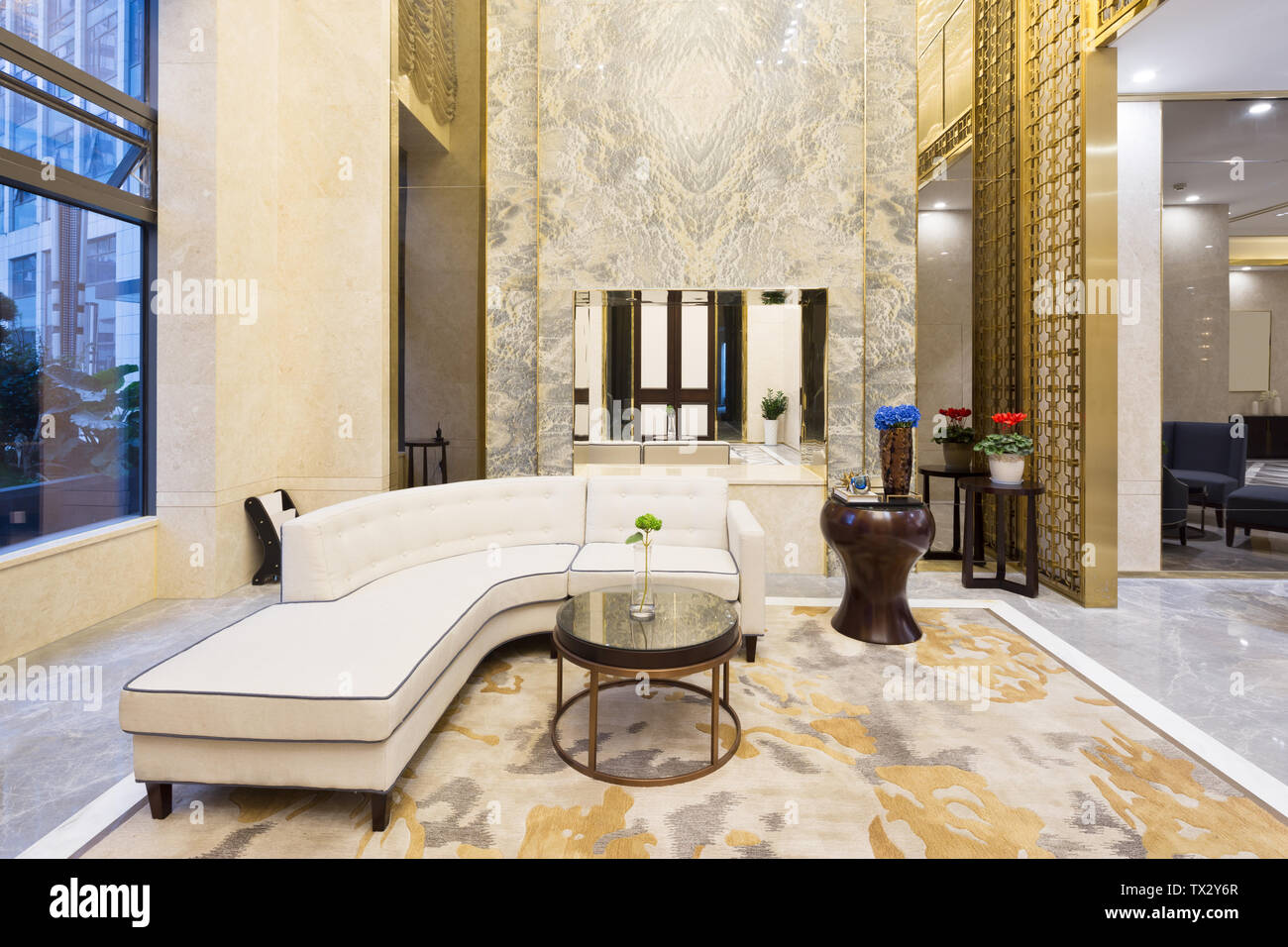 Interior of modern hall Stock Photo - Alamy