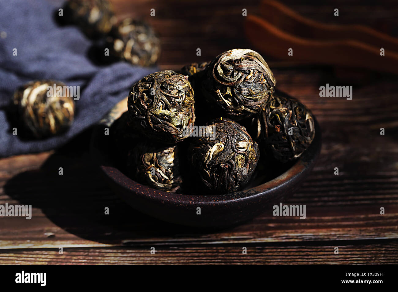 Pu'er Tuo tea green tangerine tea Stock Photo - Alamy