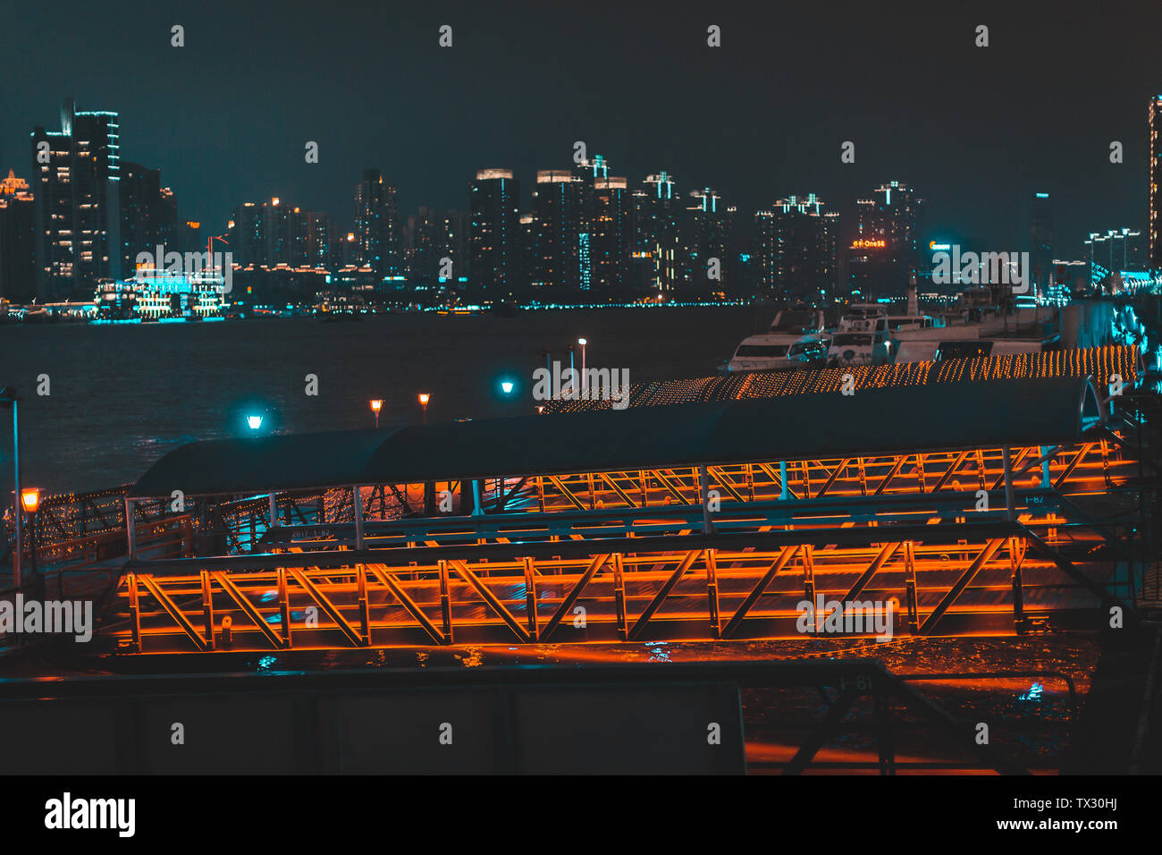 Night view of Shanghai city Stock Photo - Alamy
