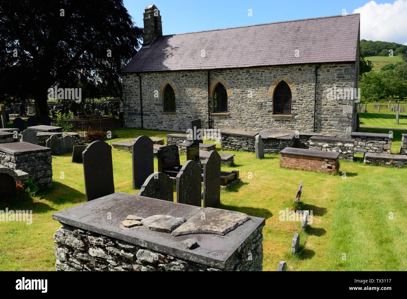 St Marys Church and graveyard Strata Florida Pontrhydfendigaid ...