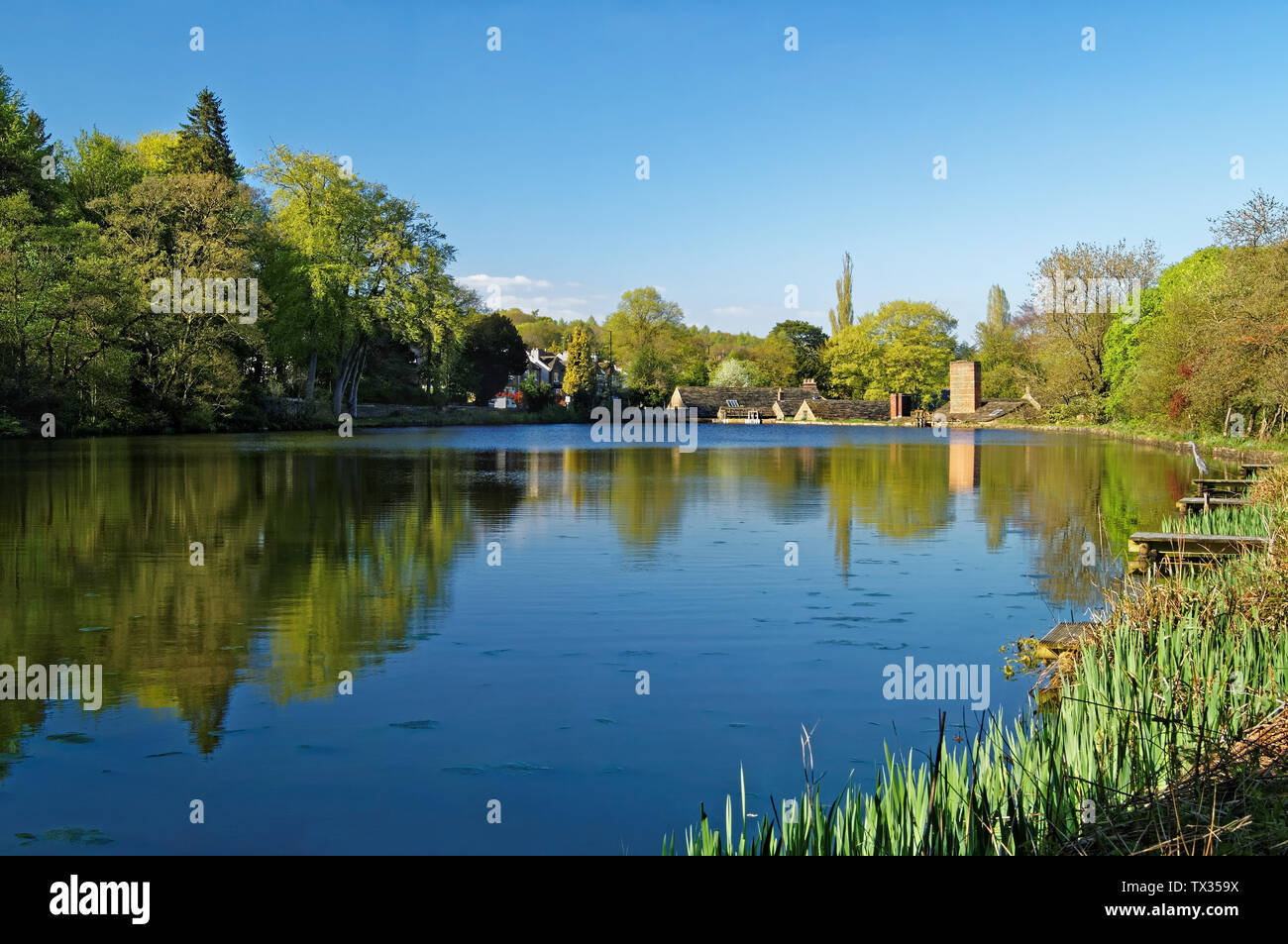 UK,South Yorkshire,Sheffield,Abbeydale Industrial Hamlet & Lake Stock ...
