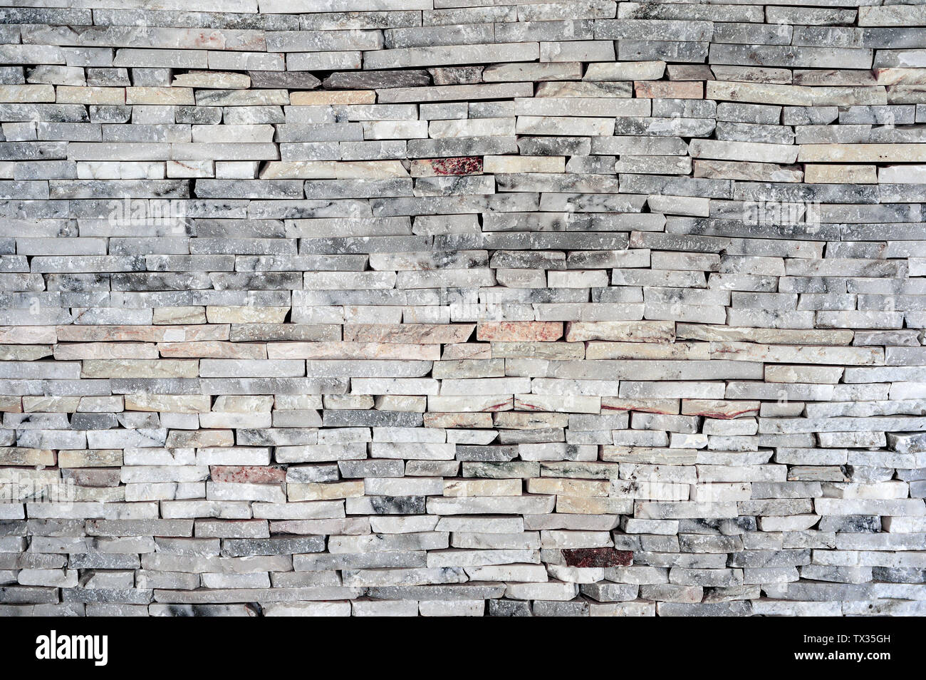 Horizontal stacked granite stone brick wall, pattern and background ...