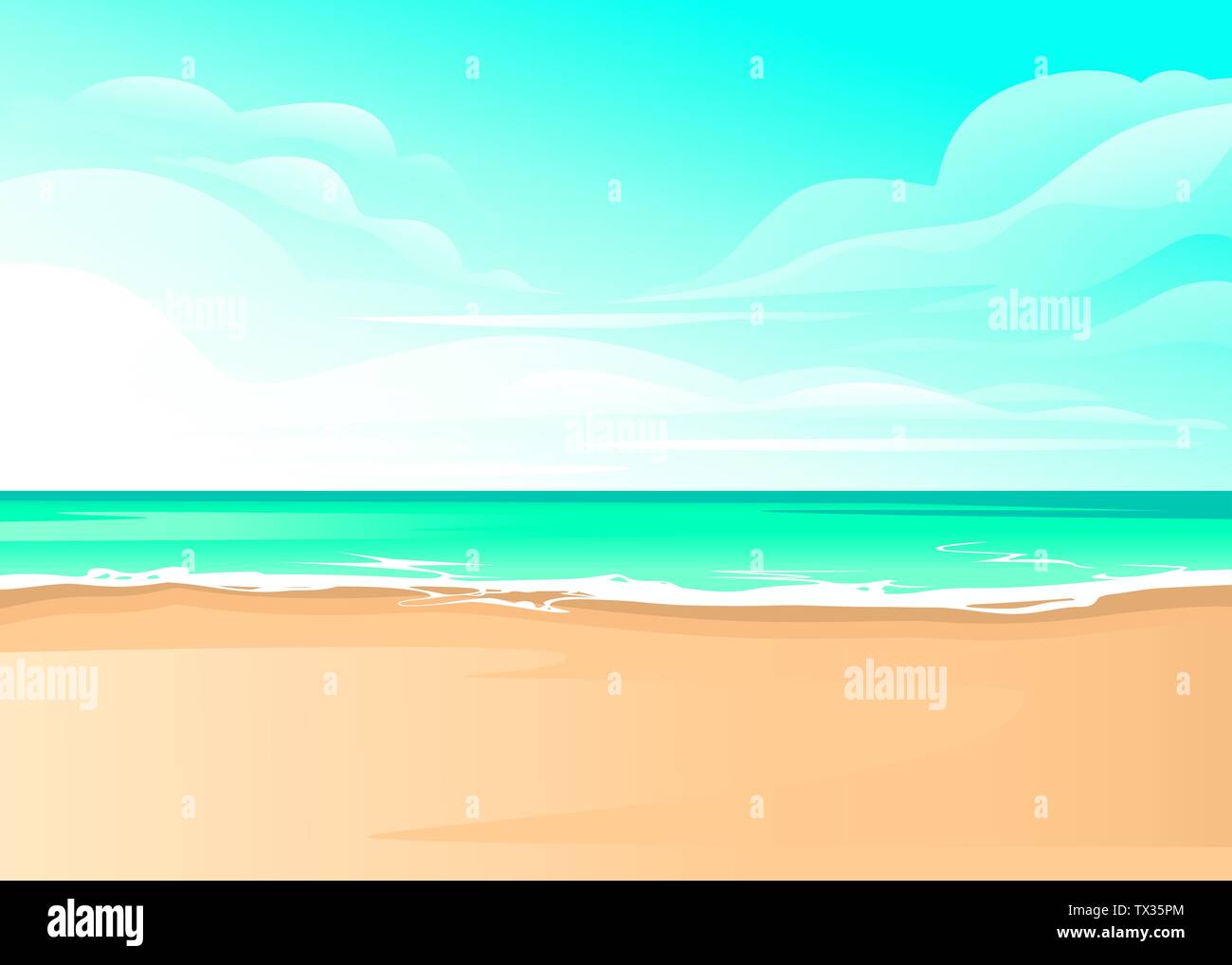 Sandy coast vector vectors hi-res stock photography and images - Alamy