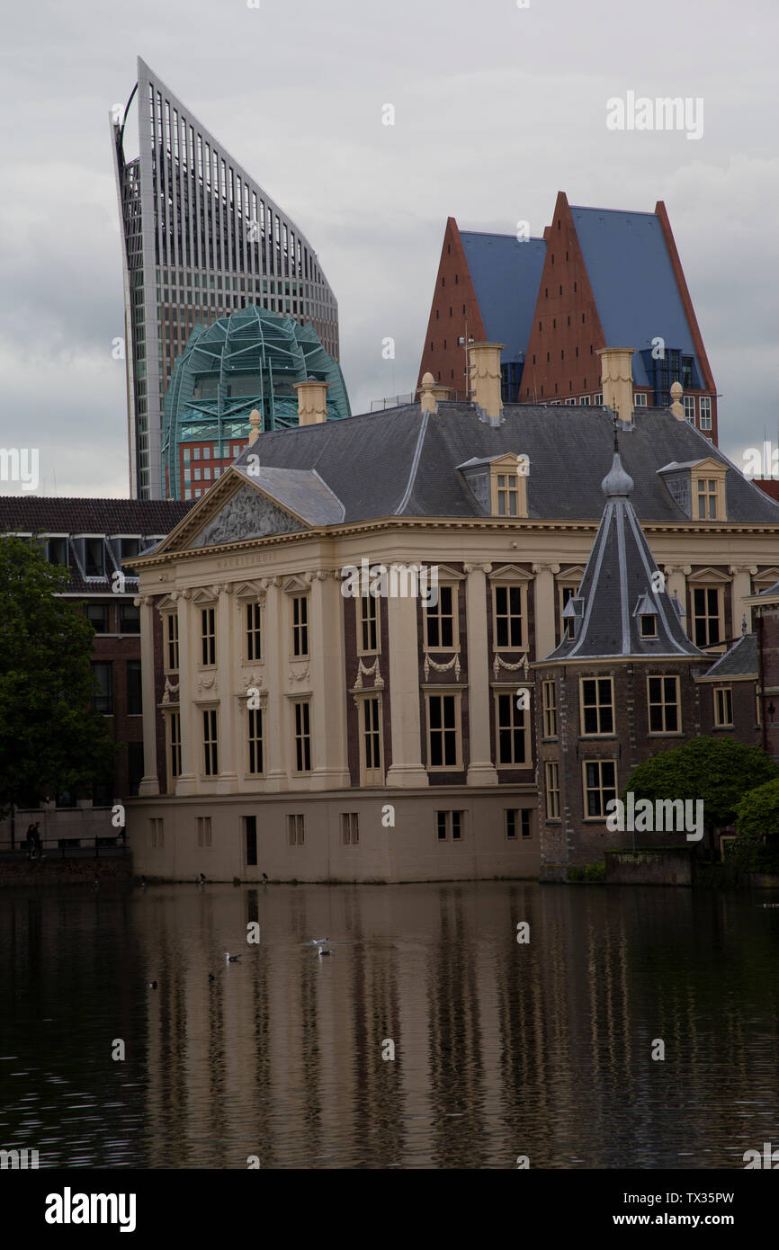 Mix of modern buildings and historic old buildings hi-res stock ...