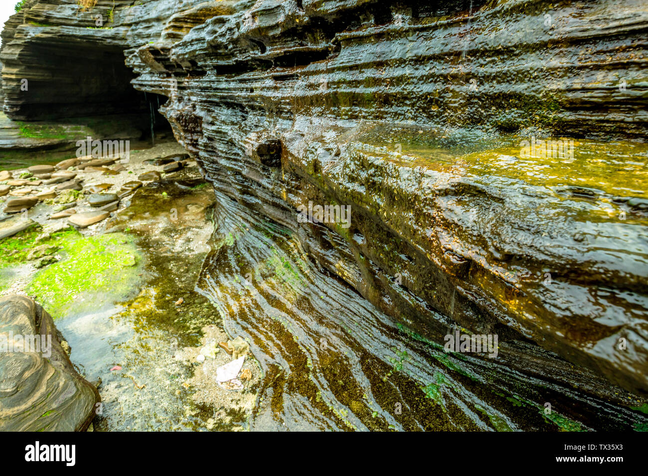 The colorful beach scenery of Weizhou Island, Beihai, Guangxi Stock ...