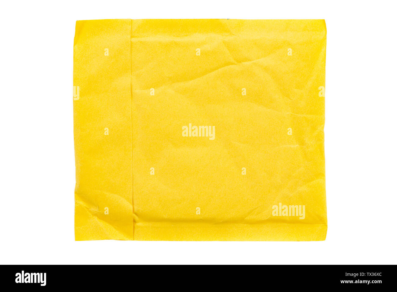 yellow postal bag for packing parcels. Isolated on white background ...